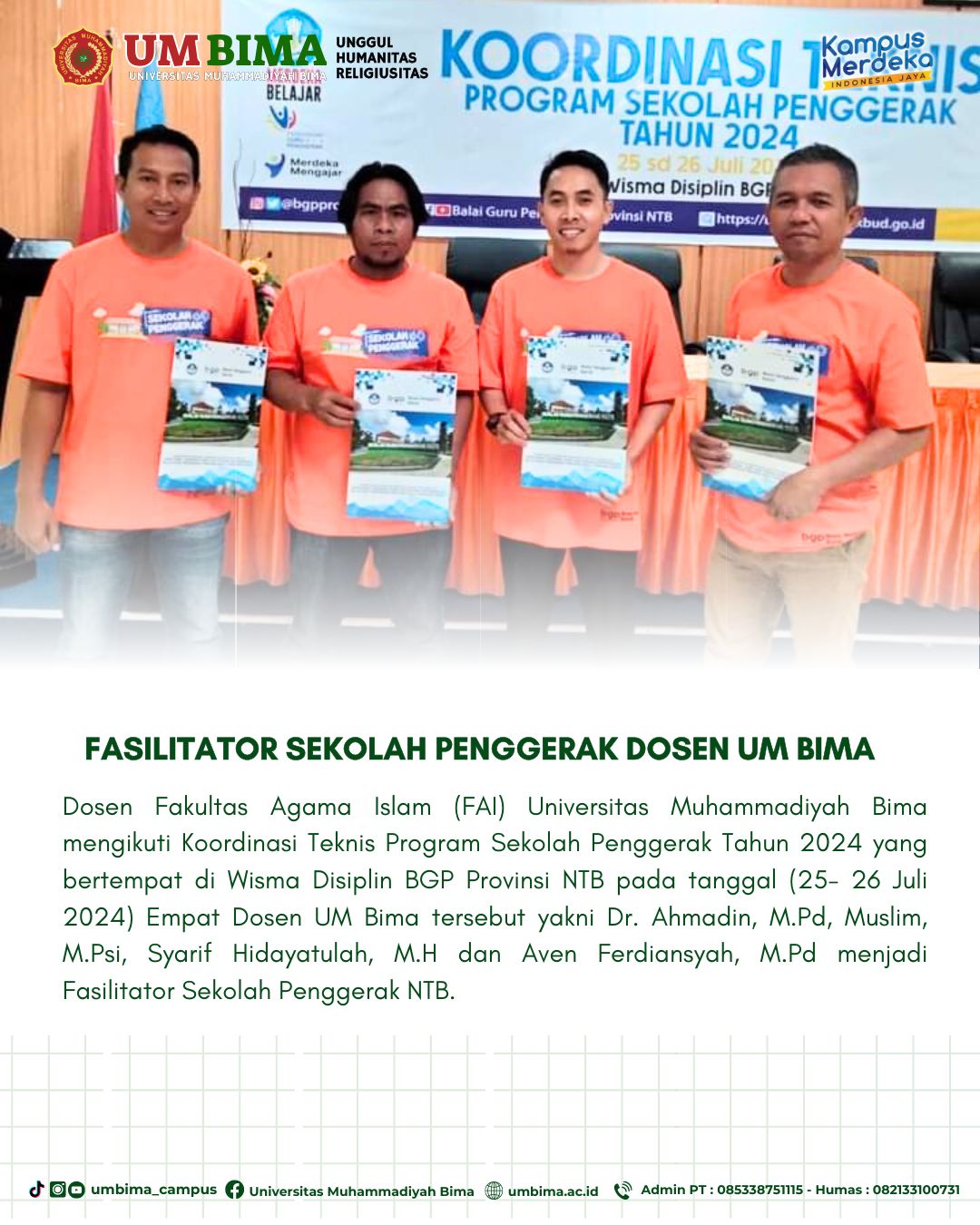 Dosen Universitas Muhammadiyah Bima Ikuti Kegiatan Koordinasi Teknik ...