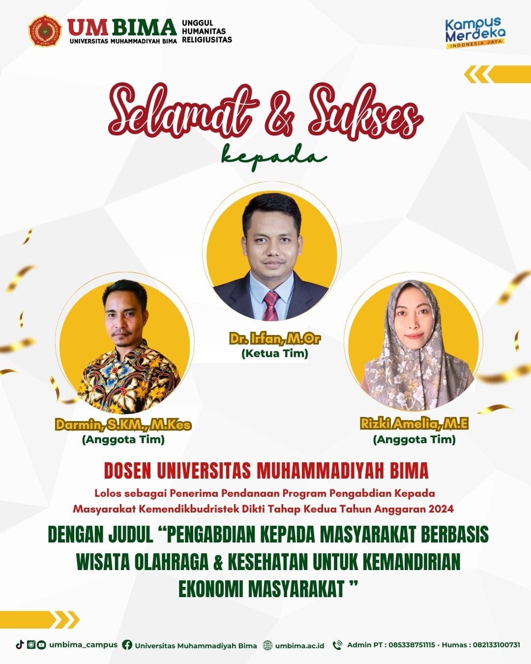 Dosen Universitas Muhammadiyah (UM) Bima Lolos Skim Pendanaan Program ...